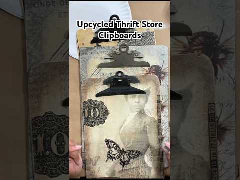 Upcycled Thrift Store Clipboards Using Roycycled Decoupage Paper. Functional Wall Art #roycycled
