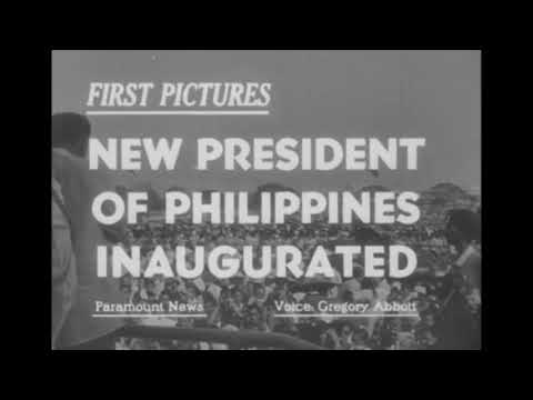 Paramount Newsreel - Inauguration of Ramon Magsaysay as Philippines President (1953)