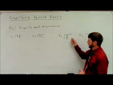 Simplifying Square Roots