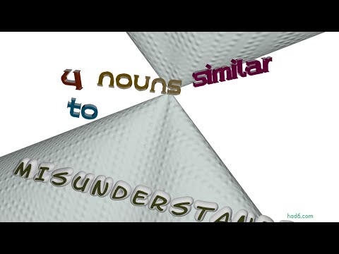 misunderstanding - 4 nouns similar to misunderstanding (sentence examples)