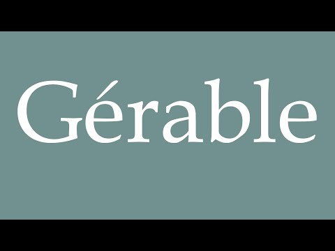 How to Pronounce ''Gérable'' (Manageable) Correctly in French
