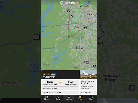 *RARE* Private Brasilia Dassault Falcon 50EX [PP-CMK] took off from RDU Airport