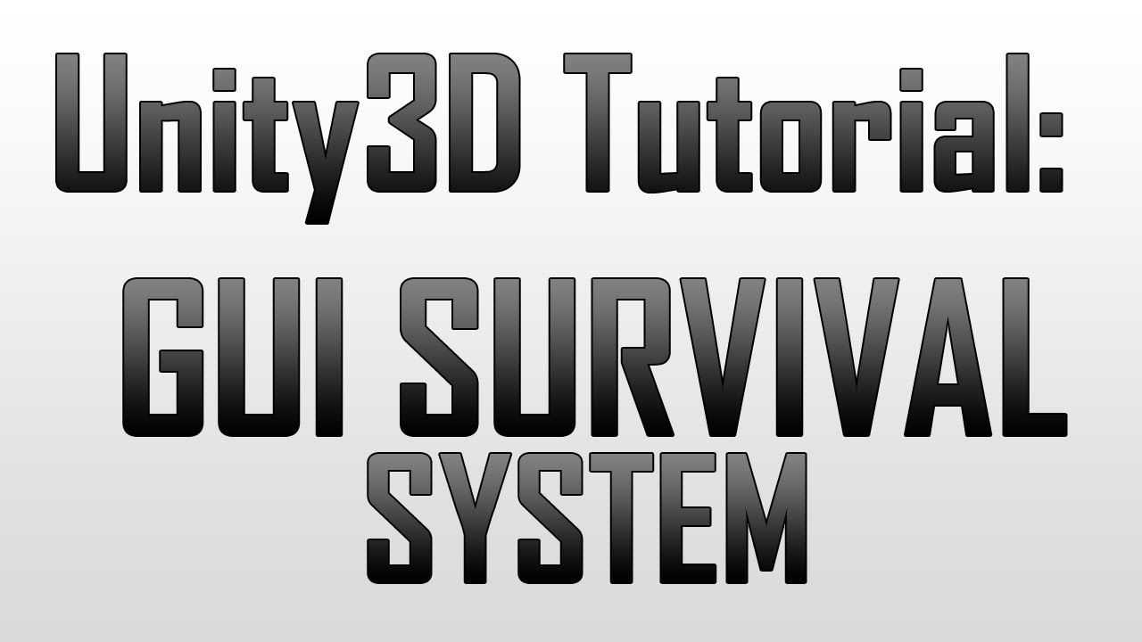 [Unity 4] Creating a GUI Survival System (JavaScript)