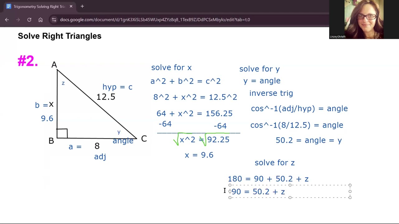 Trigonometry: Solving Right Triangles - Practice with Me!