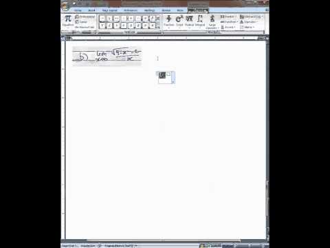 MS Word 2007: Roots/Radicals