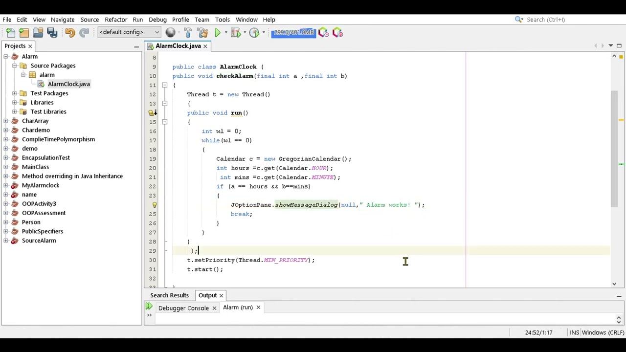 Source Alarm Clock Using Java NetBeans