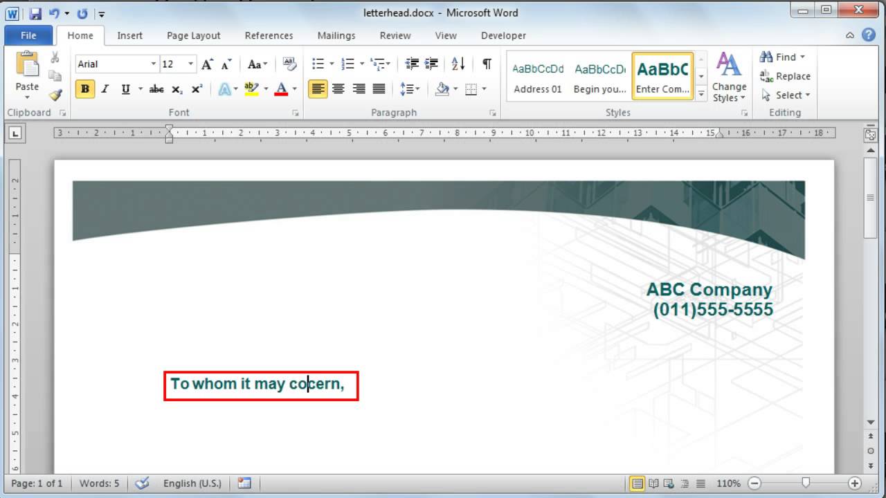 CAT 10 Word Processing Office - 4 Working with Text