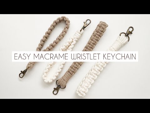 DIY: MACRAME WRISTLET KEYCHAIN | EASY MACRAME TUTORIAL | MACRAME FOR BEGINNERS