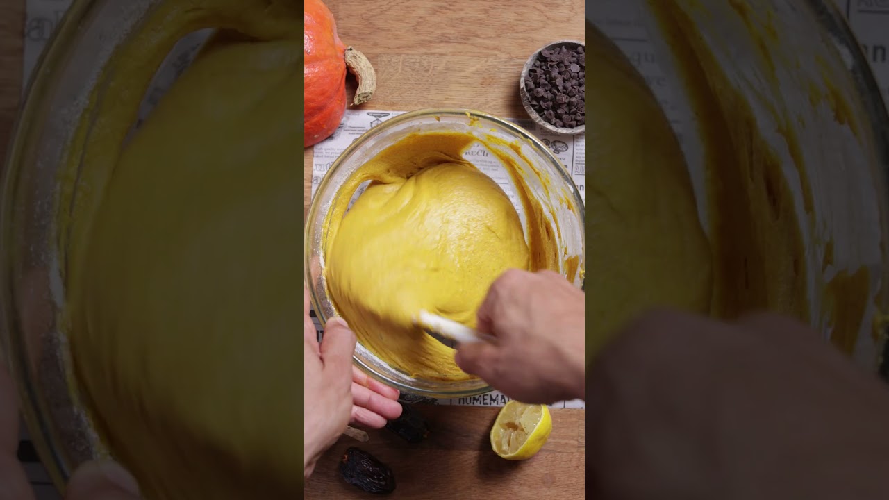 Der gesündeste Marmor Kuchen der Welt, mit Kürbis! Glutenfrei, mit Datteln, ohne Butter oder Öl!