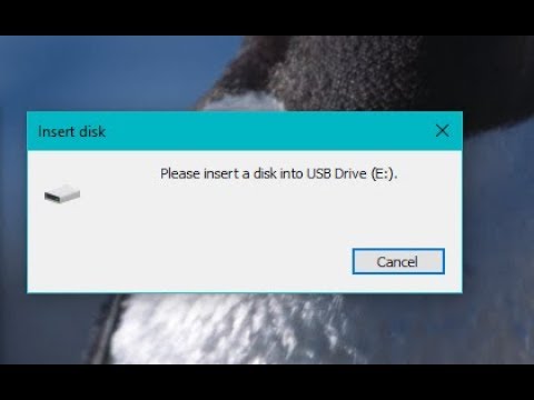 How to fix with USB Flash Drive insert disk