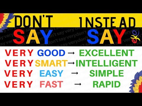 110 Ways to Stop Saying "Very" In English ||| Better ENGLISH Vocabulary ||| English