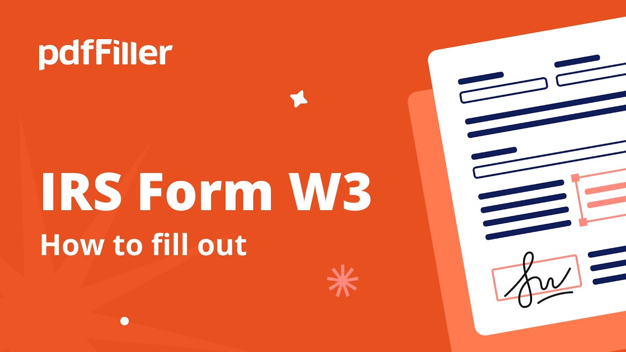 How to Fill Out an IRS Form W3