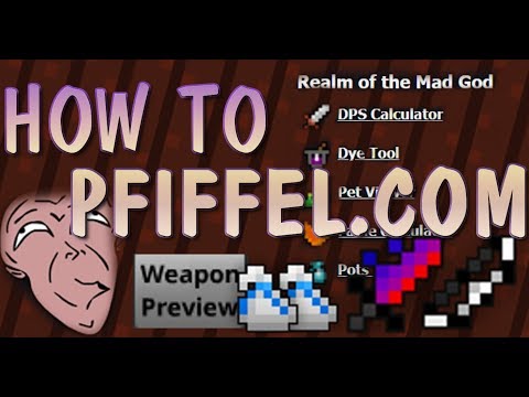 RotMG HOW TO PFIFFEL!! DPS Calculator, Pet Viewer, Dye Tool!