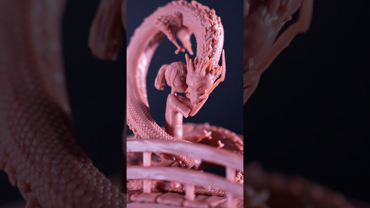 Haku & Chihiro 3D printed from Spirited Away 😍