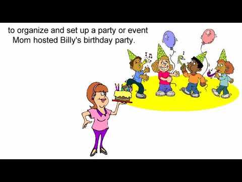 host meaning | Vocabulary for Kids | Children's Dictionary | Learn English Vocabulary