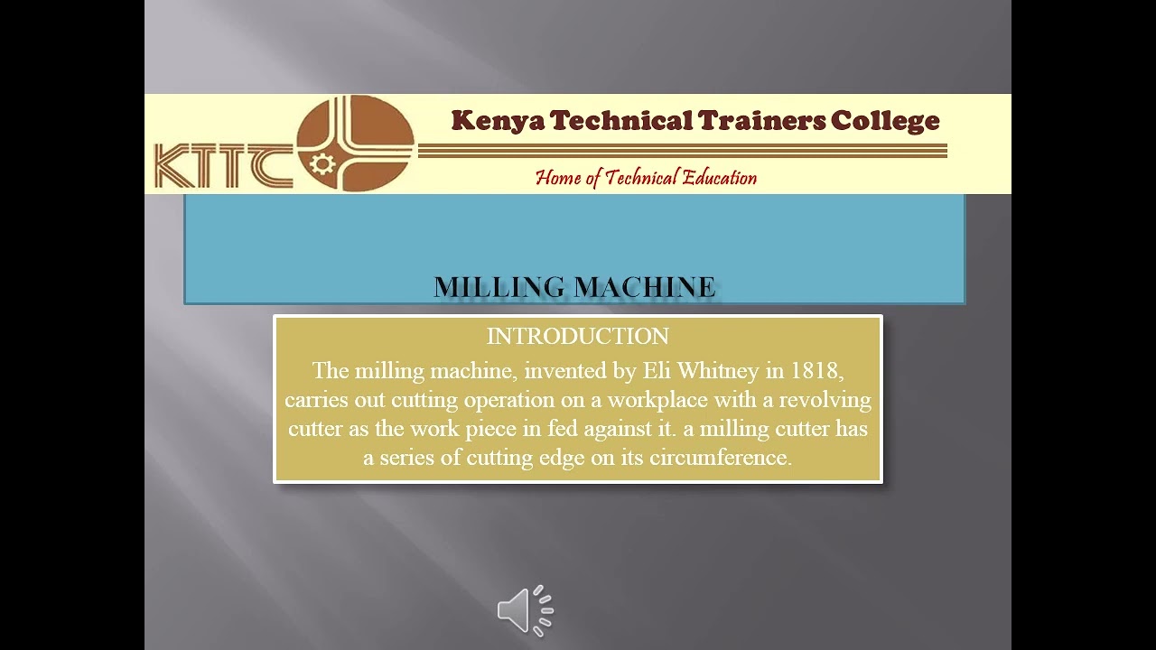 MILLING MACHINE  powerpoint