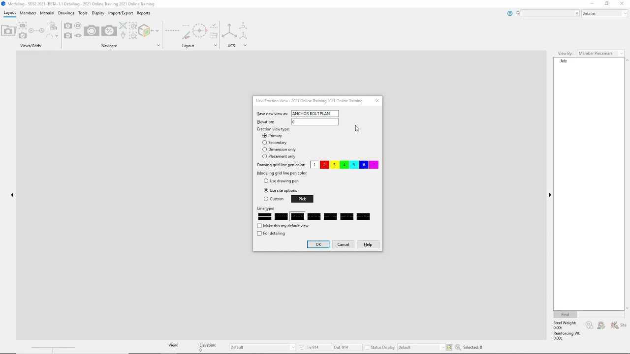 Open Modeling & Create First View in SDS2 2021 Detailing for India