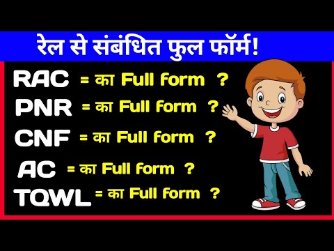 What is the full form of RAC | full form of PNR full form of TQWL | full form of AC | full form