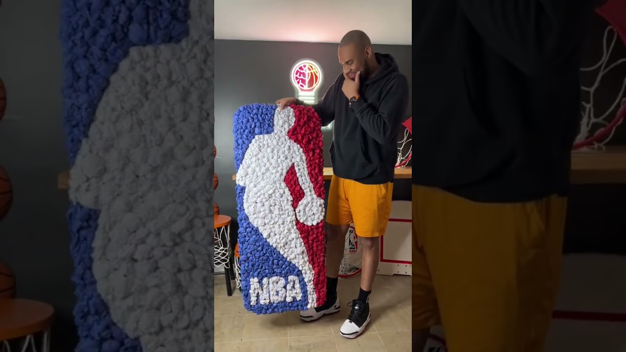 DIY Rug Mural 🏀🔥 #MotivatedByMylan | NBA basketball art craft