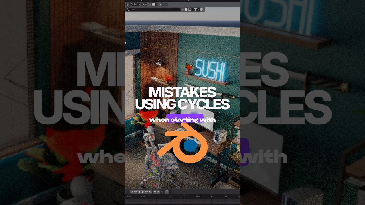 Avoid 🛑 making these mistakes with cycles in Blender #blendertips #blendertricks