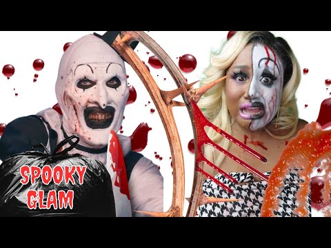 Easy Makeup Tutorial: Scary Clown Makeup w/ fake blood (Simple technique 🚫 LATEX 🚫🤡