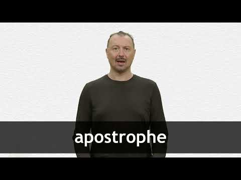 English Translation of “APOSTROPHE” | Collins French-English Dictionary