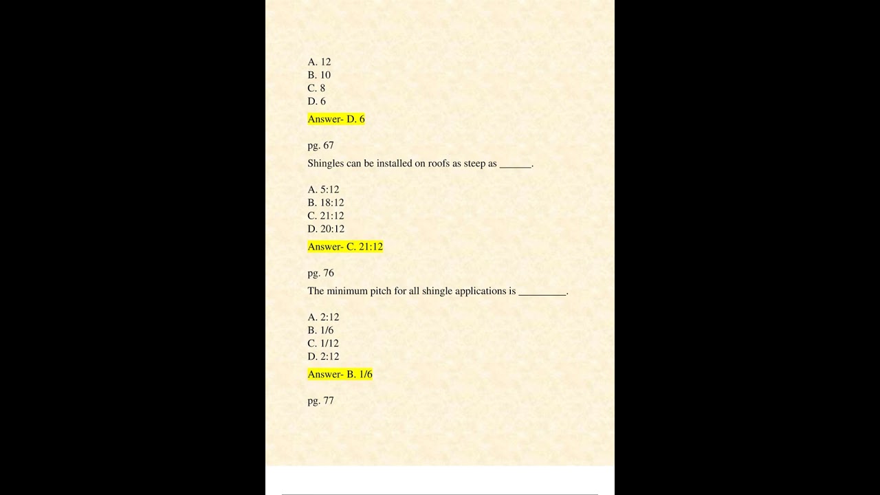 ROOFING CONSTRUCTION AND ESTIMATING NASCLA EXAM TESTBANK ACTUAL EXAM 2025 WITH ALL 400 REAL QUESTION