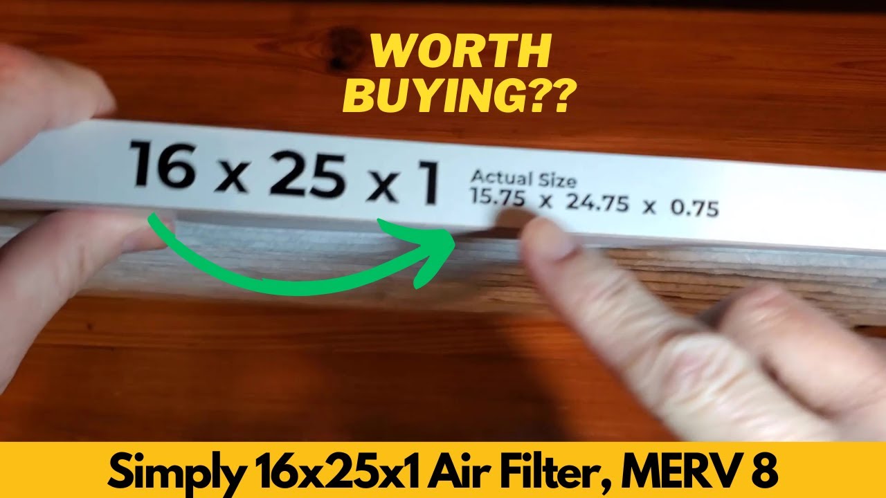 Simply 16x25x1 Air Filter, MERV 8, MPR 600, 6 Pack, For Home AC Furnace & HVAC - Worth Buying?