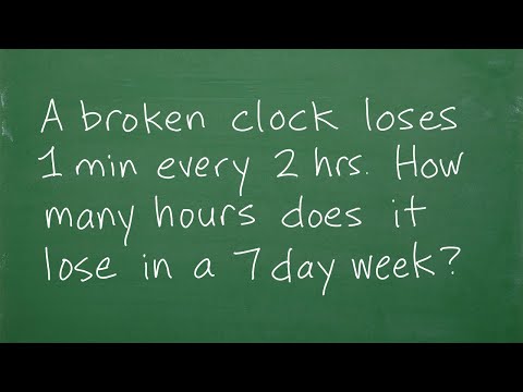 A broken clock loses 1 minute every 2 hours. How many hours does it lose in a 7 day week?