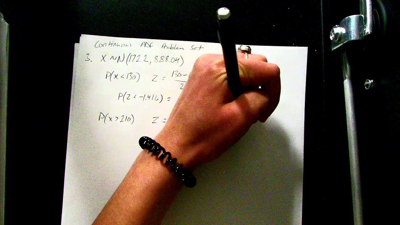 Continuous PDF Problem Set Question 3