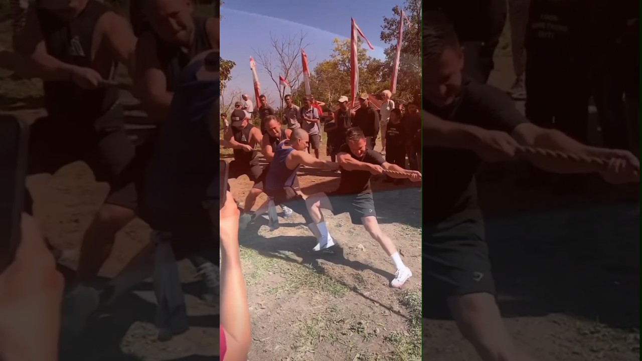 Tug of War Foreigners vs. Residents #17august #competition #august #foreigners #indonesia #indepe...