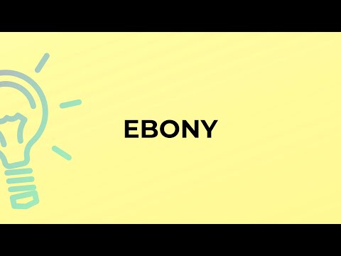 What is the meaning of the word EBONY?