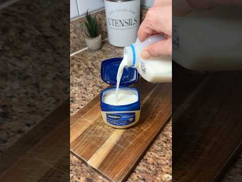 Mix Milk with Vaseline—You’ll Be Amazed at the Results! 🥛✨#skincaretips #homehacks #skincareroutine