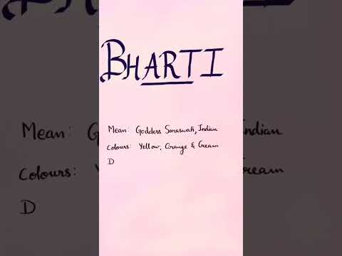 #bharti 💕 name qualities, meaning, lucky colours and lucky day