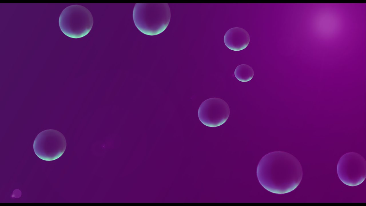 Bubbles abstract | purple screen lens flare background | 4k