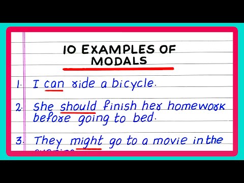 10 Examples of Modals | Modal Verbs | Sentences with Modals | Modal Verbs