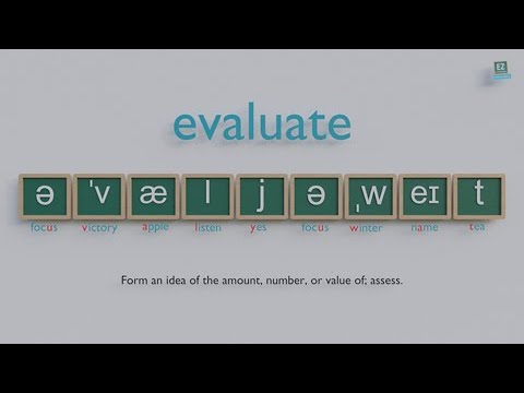 How to pronounce evaluate ?