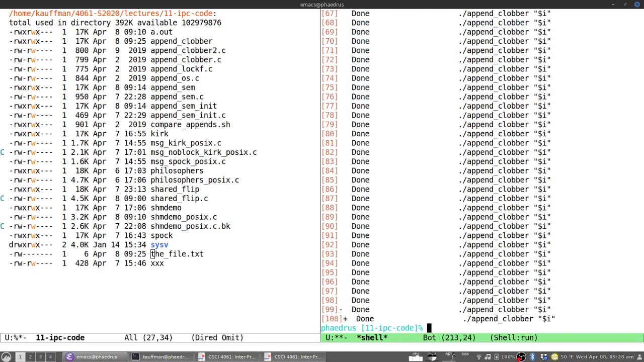 UMN CSCI 4061: 11 Interprocess Communication Part2