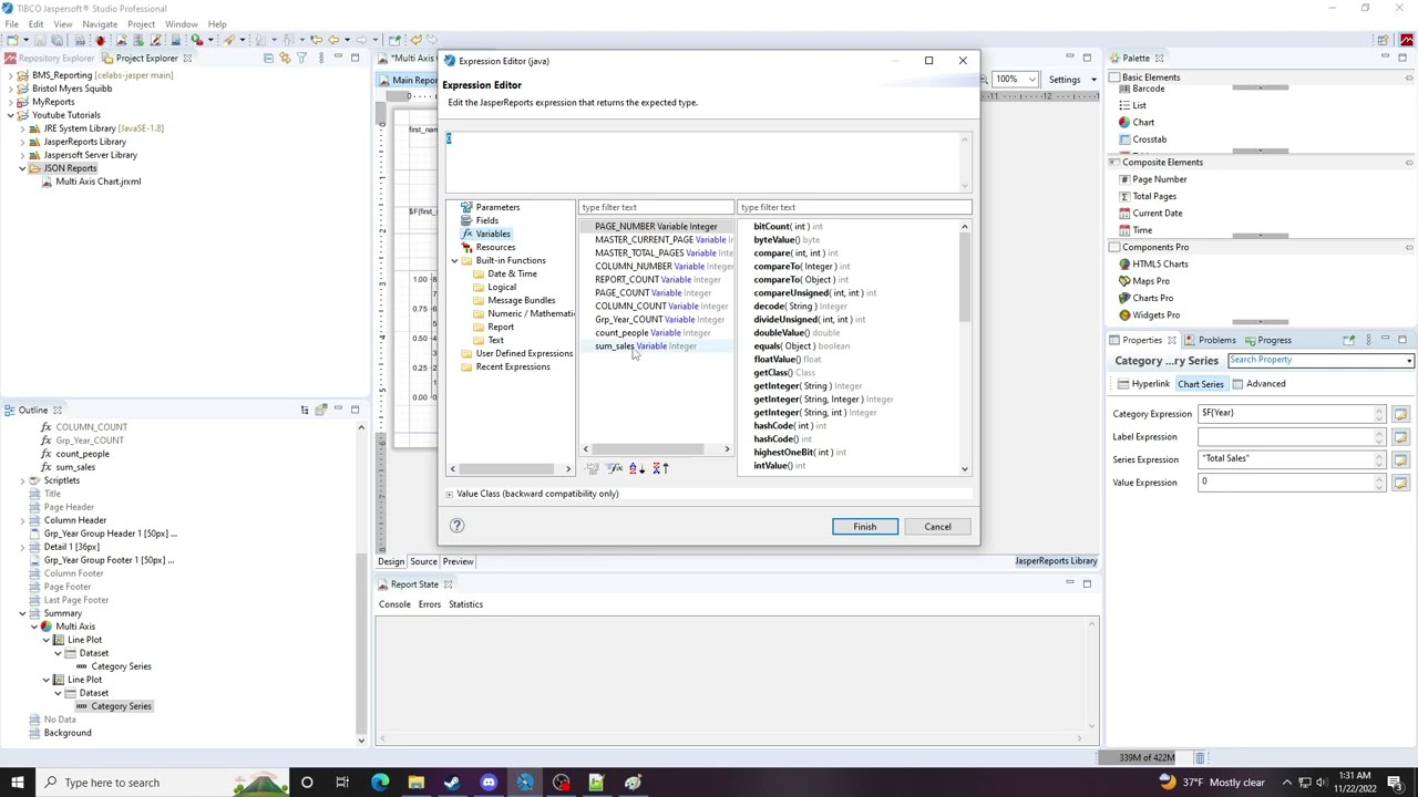 Jaspersoft Multi Axis Chart