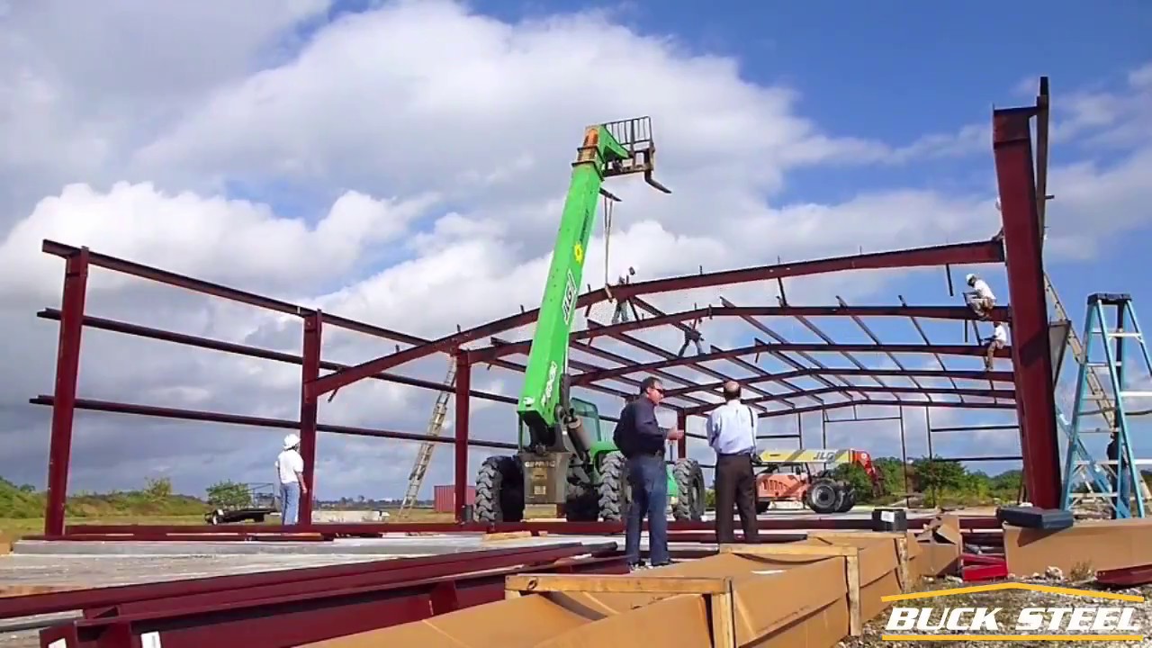 Erecting a 50×100 Metal Building – Construction Time-Lapse by Buck Steel