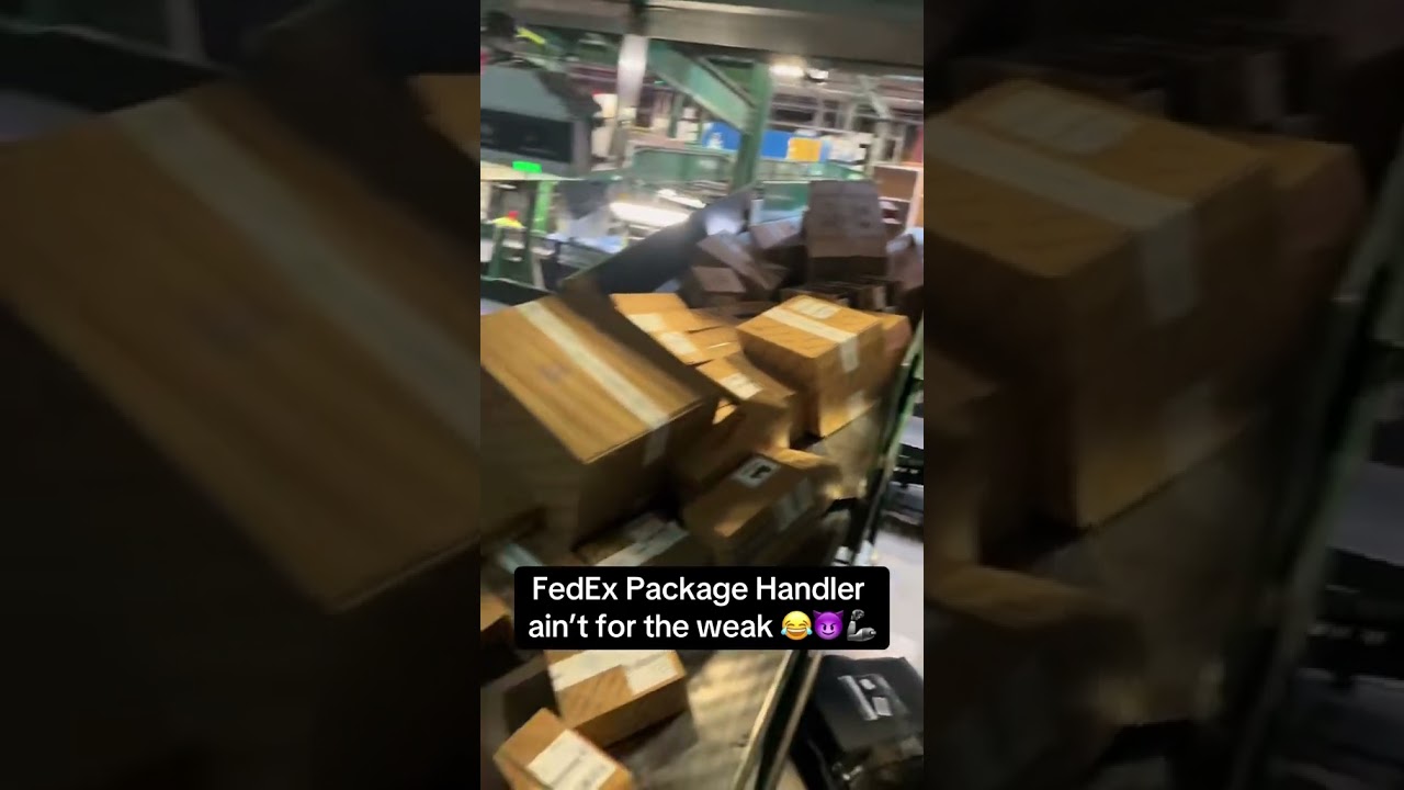 FedEx Package Handler ain’t for the weak 😂😈🦾