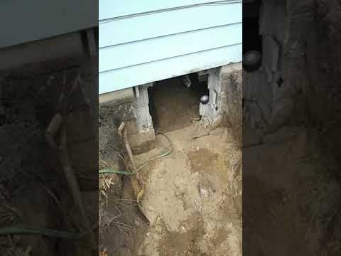 Basement excavation under a house. Episode 3, March 25, 2020