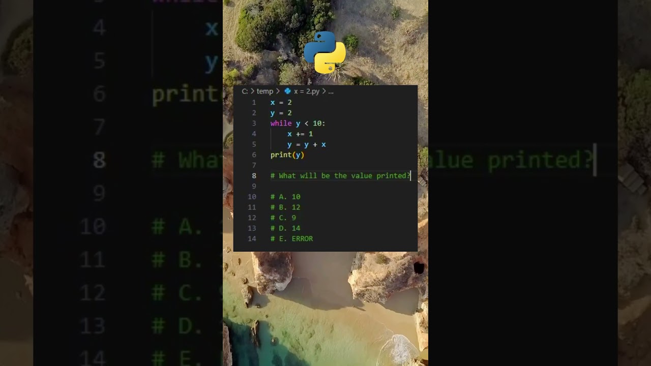 Python quiz 🤔🤓🧐 #coding #quiz #tips #programming #shorts #softwareengineer
