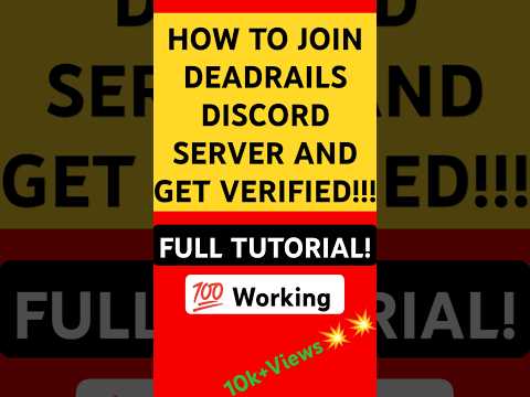 How to JOIN DEADRAILS DISCORD SERVER & get VERIFIED!!!#deadrails #roblox #deadrailsupdate #discord