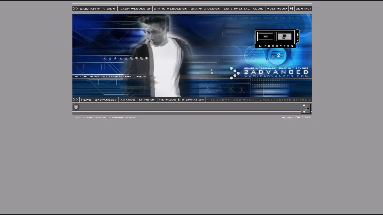 2Advanced Studios v1 flash website in 2000