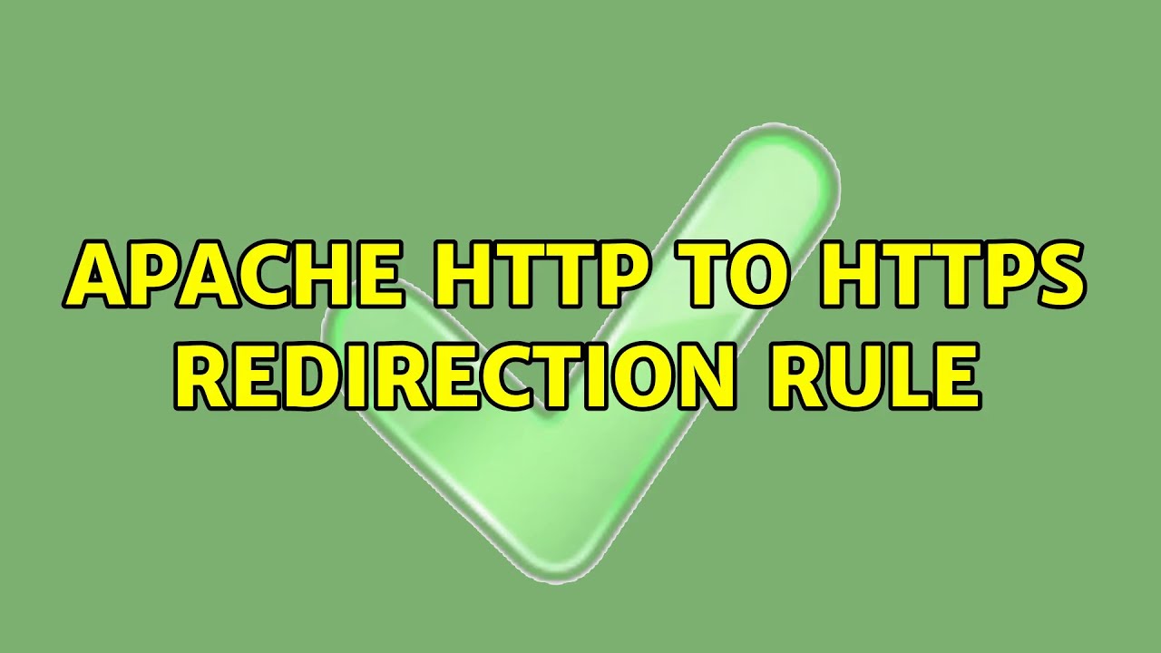 Apache HTTP to HTTPS redirection rule