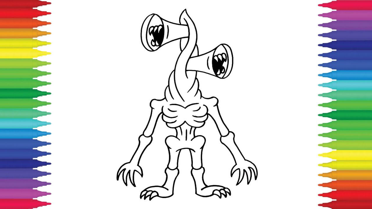 Siren Head Coloring Page