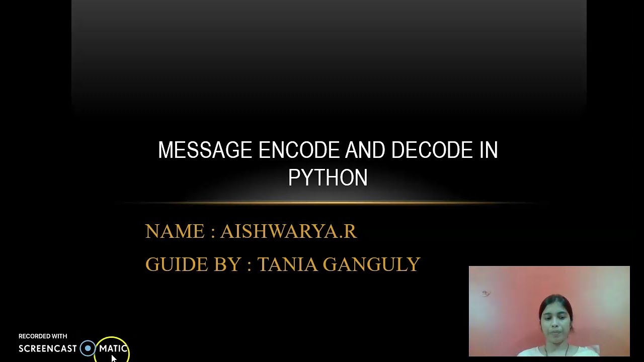 Python project : Message Encode Decode Implementation