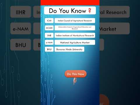 ICAR / MCAER / IIHR / eNAM / BHU short forms full forms / abbreviations #oneclickagri /#Ep01 #Shorts