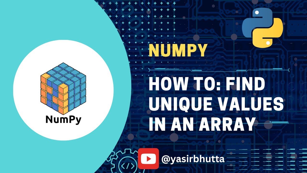 #11 Python NumPy: How to Find Unique Values in an Array